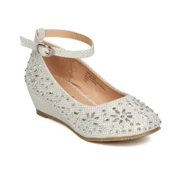 Little Angel | Shoes | Little Girl Glitter Pu Rhinestone Ankle Strap ...